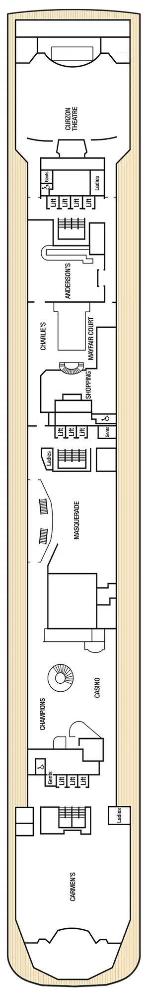 Deck Plan for P&O Aurora | Iglu Cruise