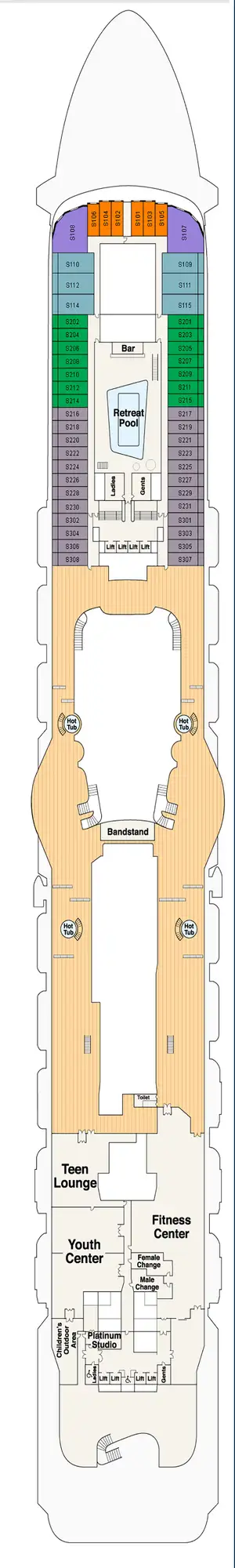 Deck Plan for Sky Princess | Iglu Cruise