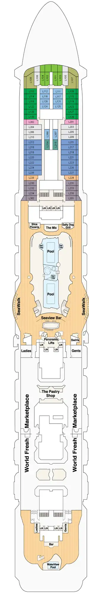 Deck Plan for Sky Princess | Iglu Cruise