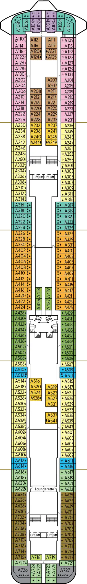 Deck Plan for Britannia | Iglu Cruise