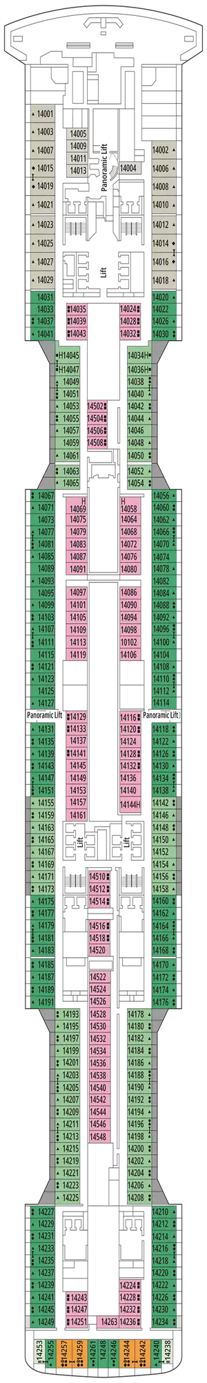 Deck Plan for MSC Euribia | Iglu Cruise