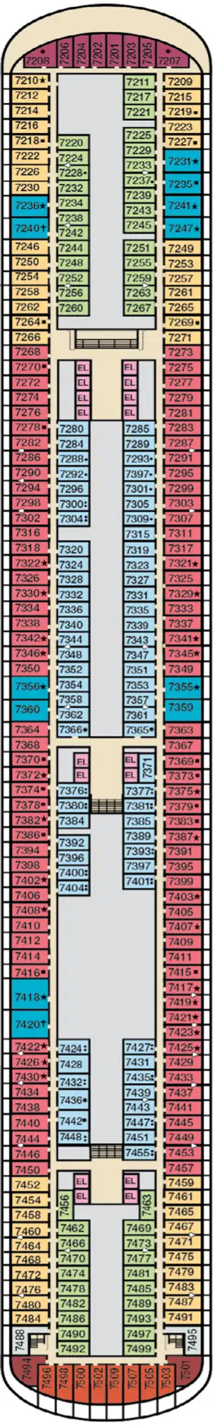 Deck Plan for Carnival Firenze | Iglu Cruise